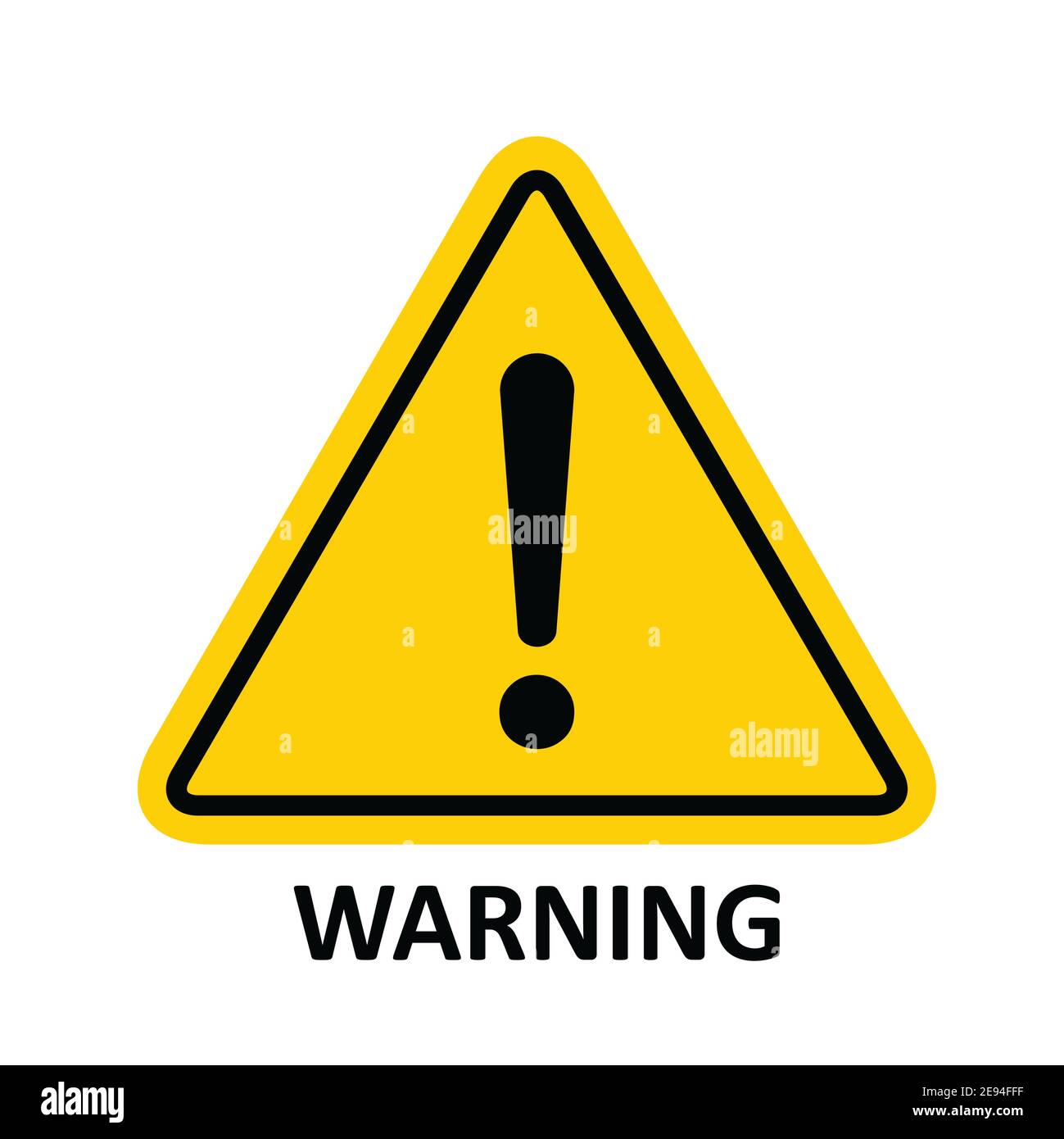 Hazard warning symbol vector icon flat sign symbol with exclamation ...