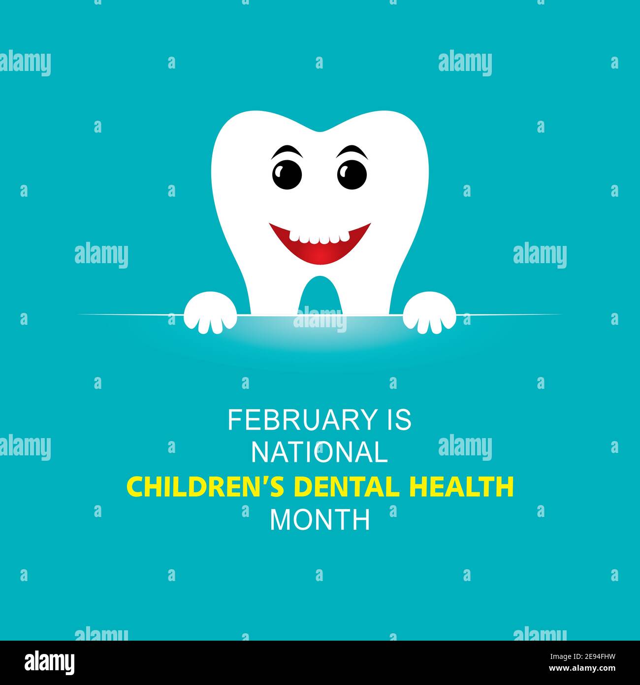 Vector illustration of National Children's Dental Health observed in ...