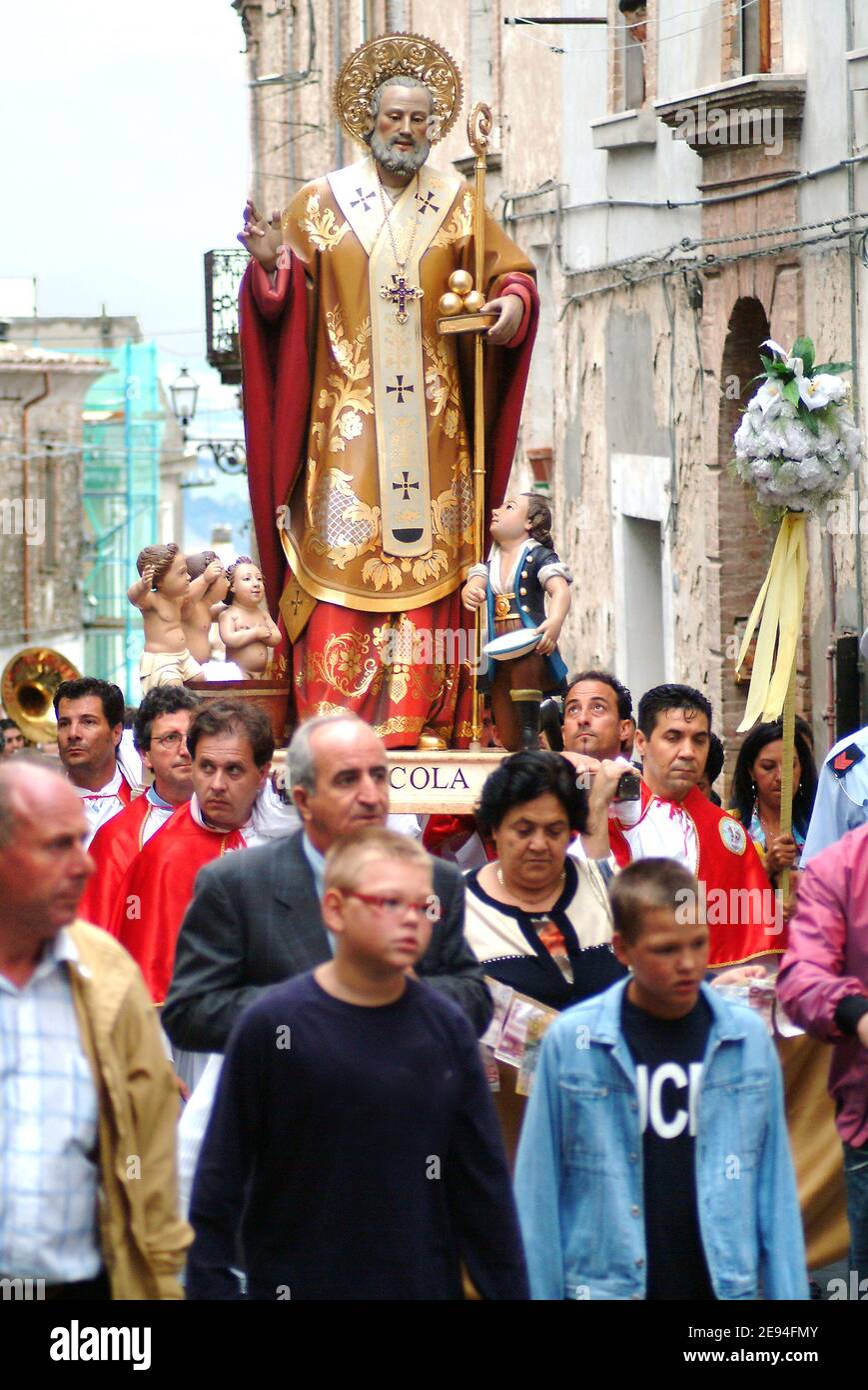 Guglionesi, Molise/Italy -08/08/2015- The religious procession of St ...