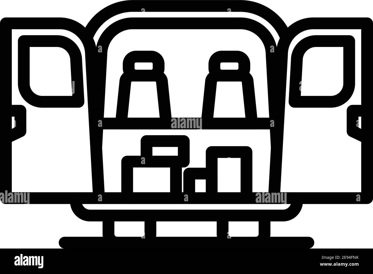Vehicle trunk icon. Outline vehicle trunk vector icon for web design ...