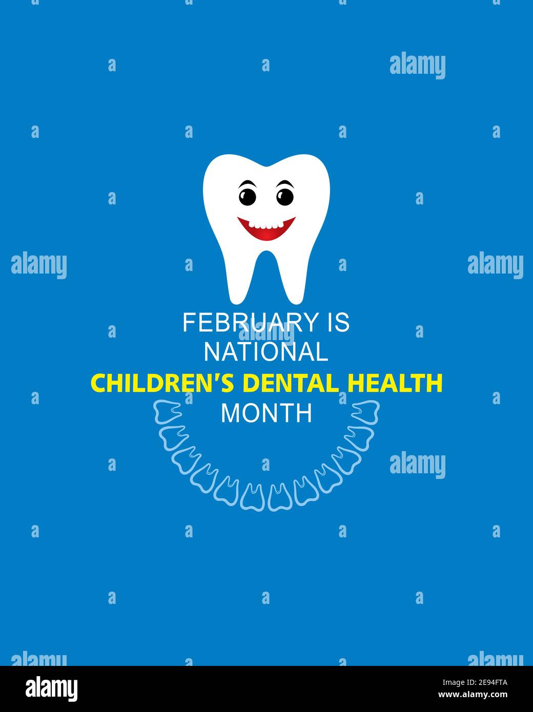 Vector illustration of National Children's Dental Health observed in ...