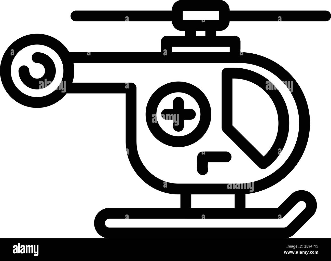 Emergency rescue helicopter icon. Outline emergency rescue helicopter ...