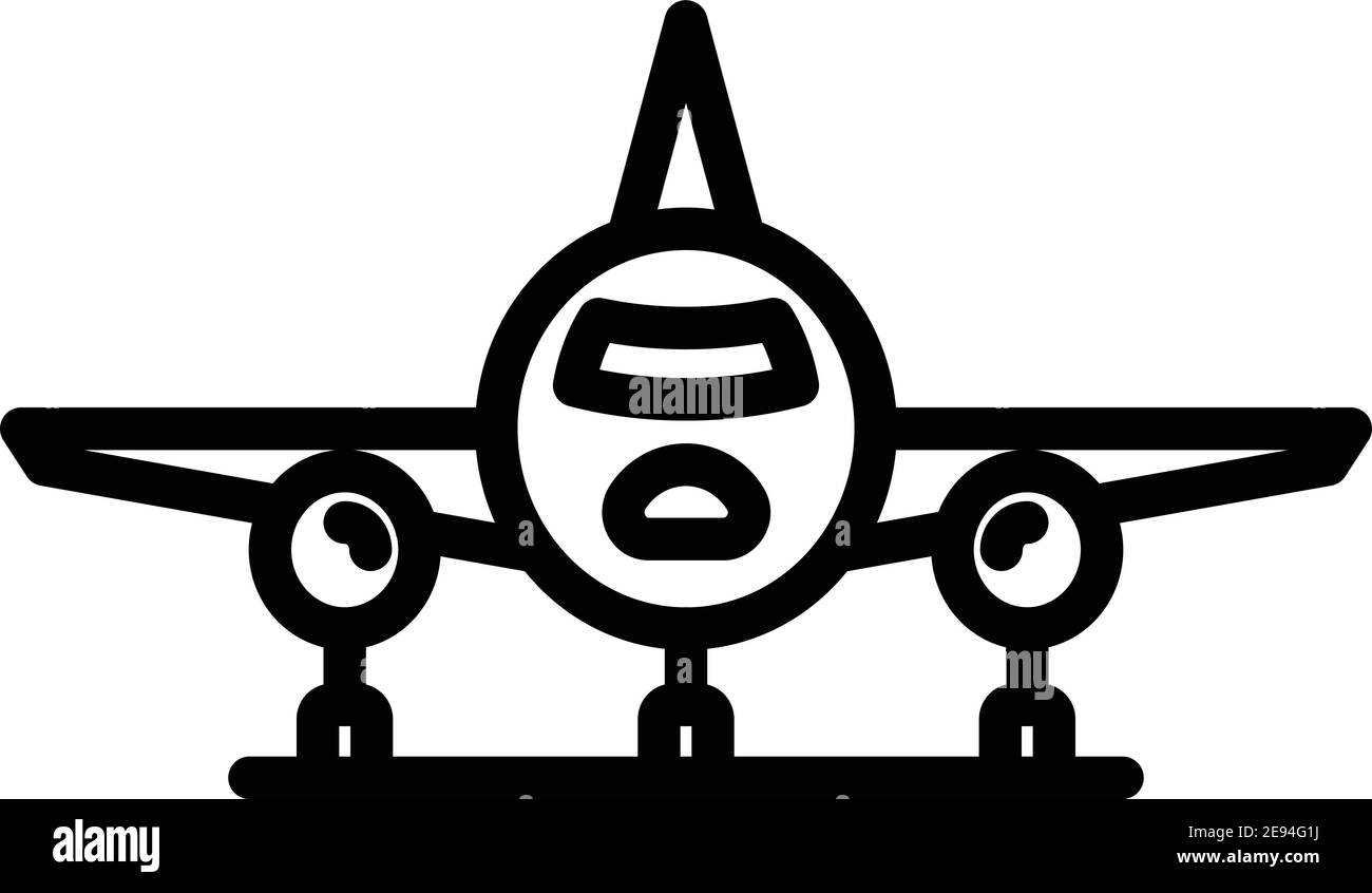 Aircraft icon. Outline aircraft vector icon for web design isolated on ...