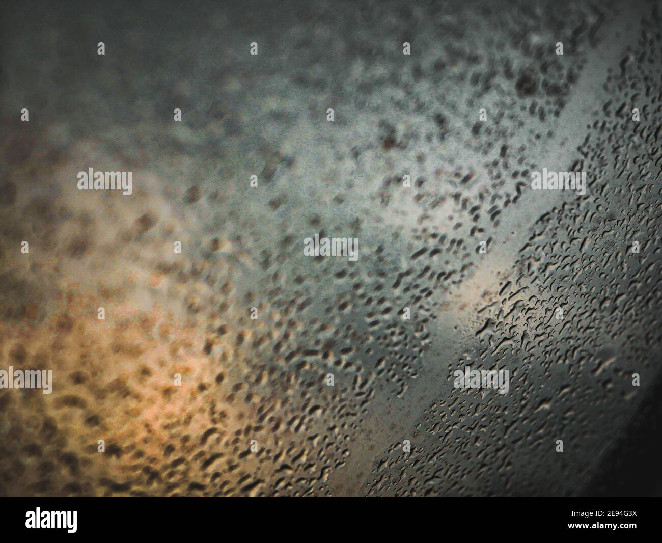 Selective focus of a glass window with raindrops Stock Photo - Alamy
