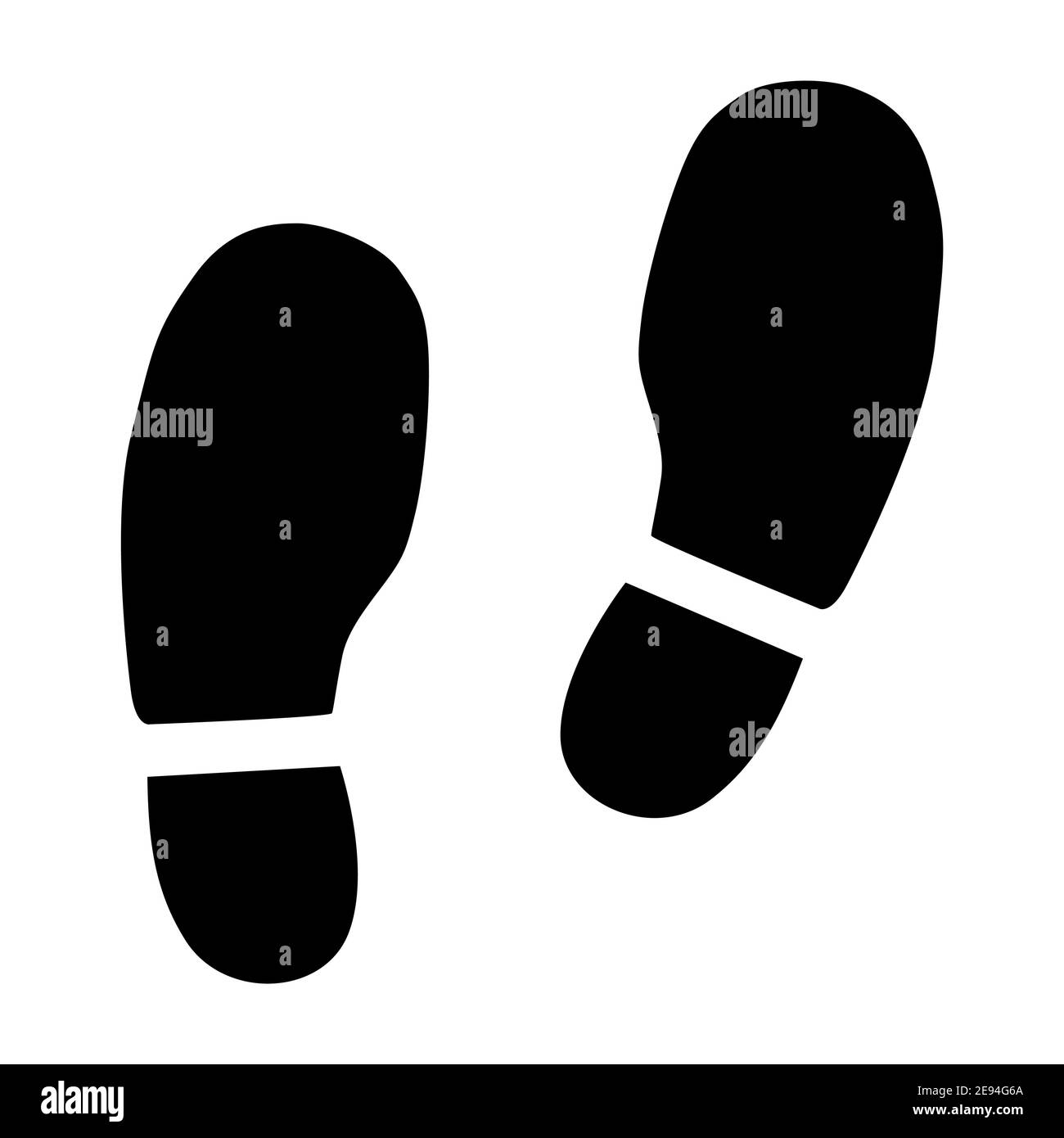 Modern design shoes foot step icon on white background Stock Vector ...