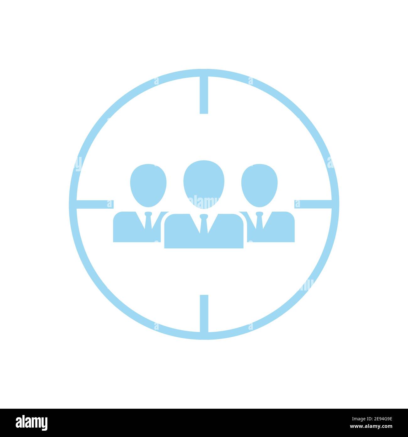 Target with audience icon. Headhunting symbol. Aim people concept ...