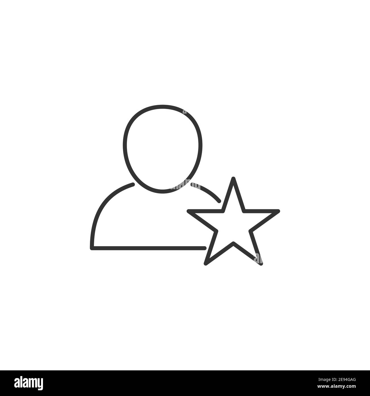 People with stars icon. Popular celebrity line symbol. Professional ...