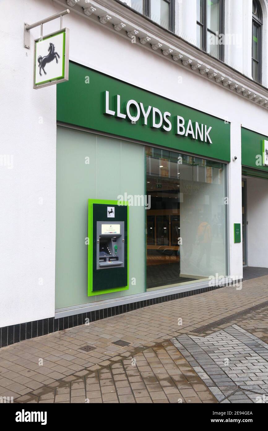 LEEDS, UK - JULY 11, 2016: Lloyds Bank in Leeds, UK. Lloyds Bank is a ...