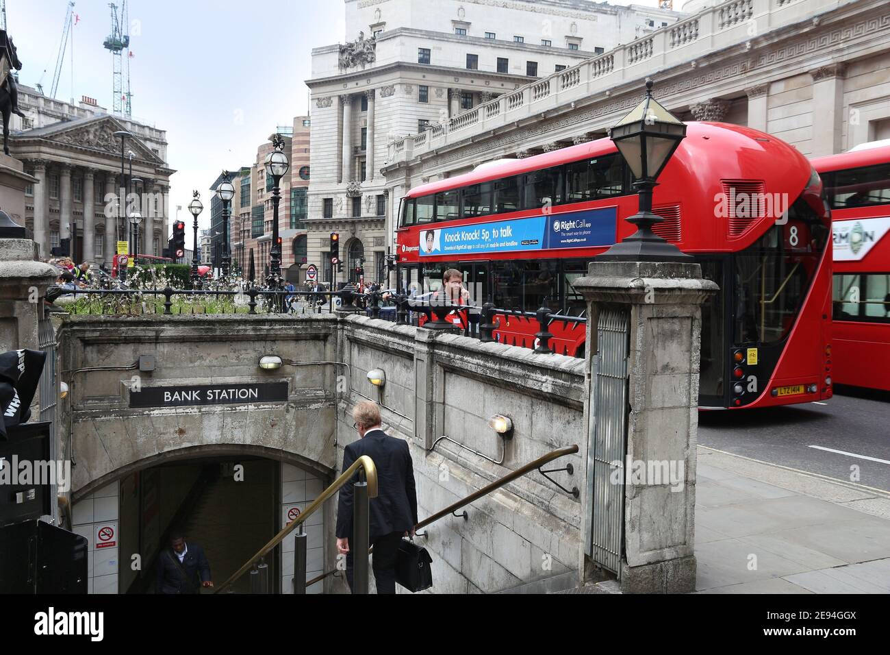 LONDON, UK - JULY 8, 2016: People visit Bank Junction in London, UK ...