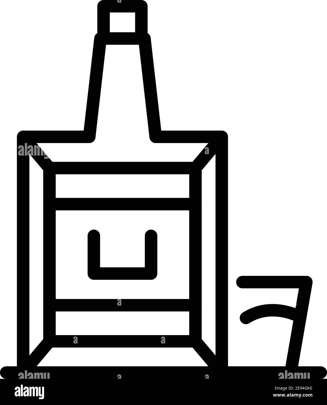 Bourbon icon. Outline bourbon vector icon for web design isolated on ...