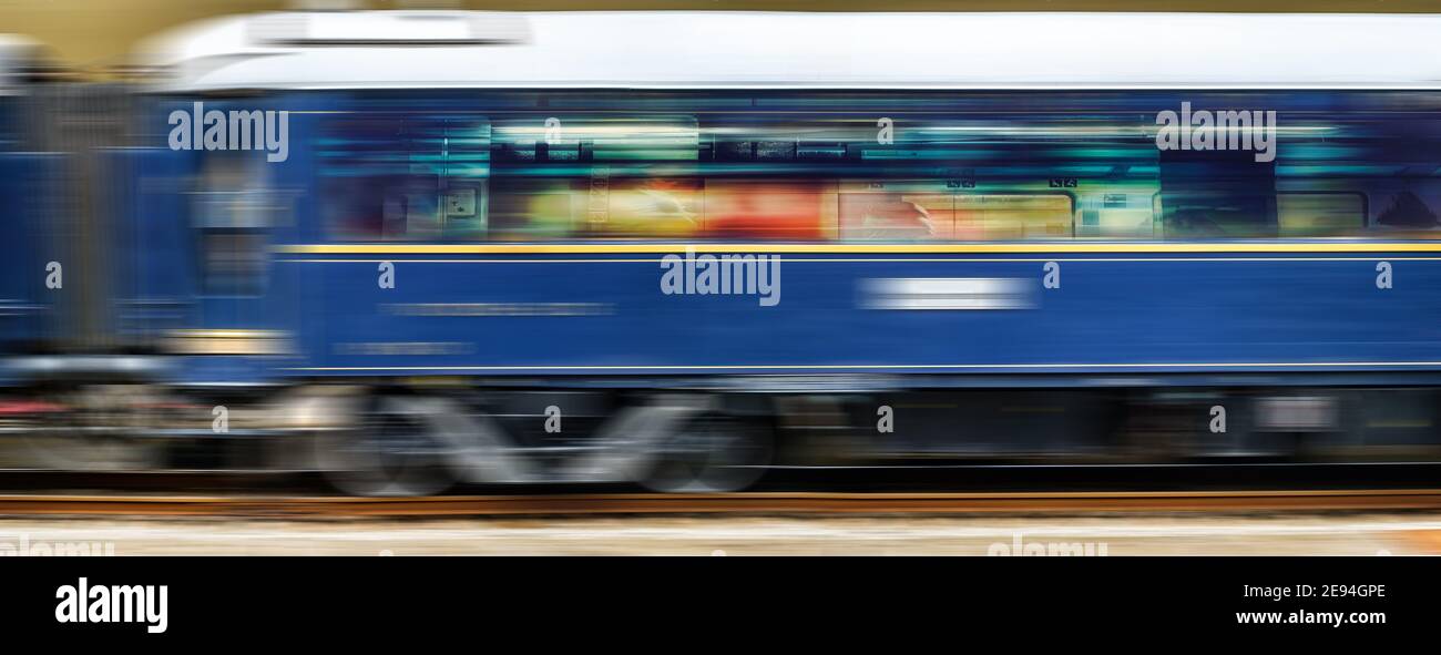 Motion blur of high speed train Stock Photo - Alamy