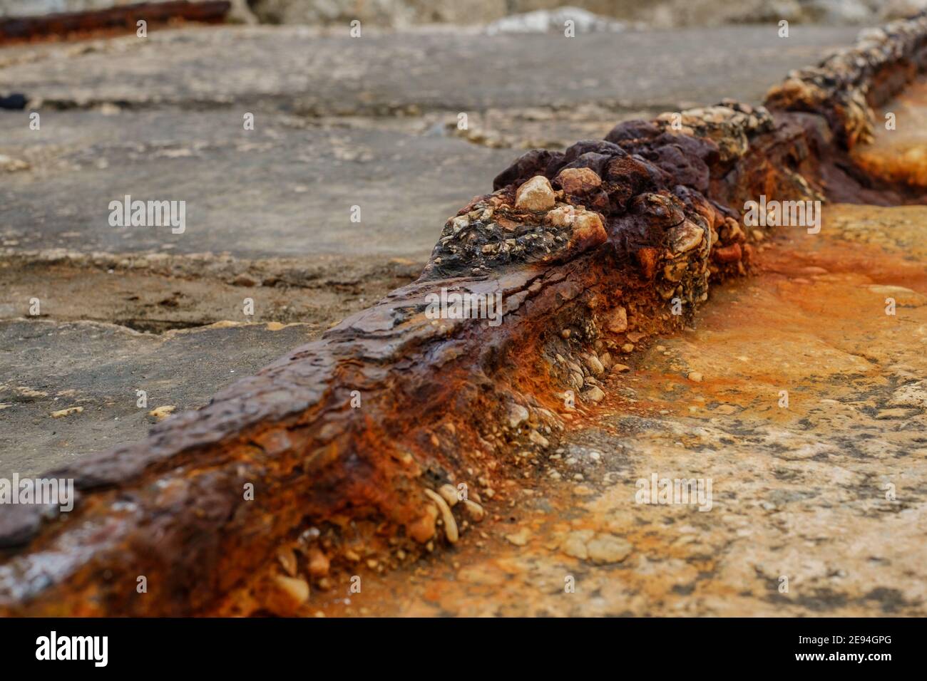 Old rusty railroad tracks near sea Stock Photo - Alamy