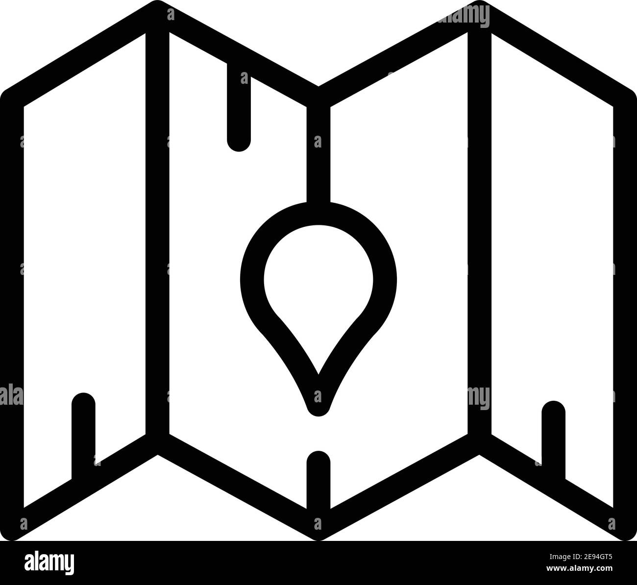 Map itinerary icon. Outline map itinerary vector icon for web design ...