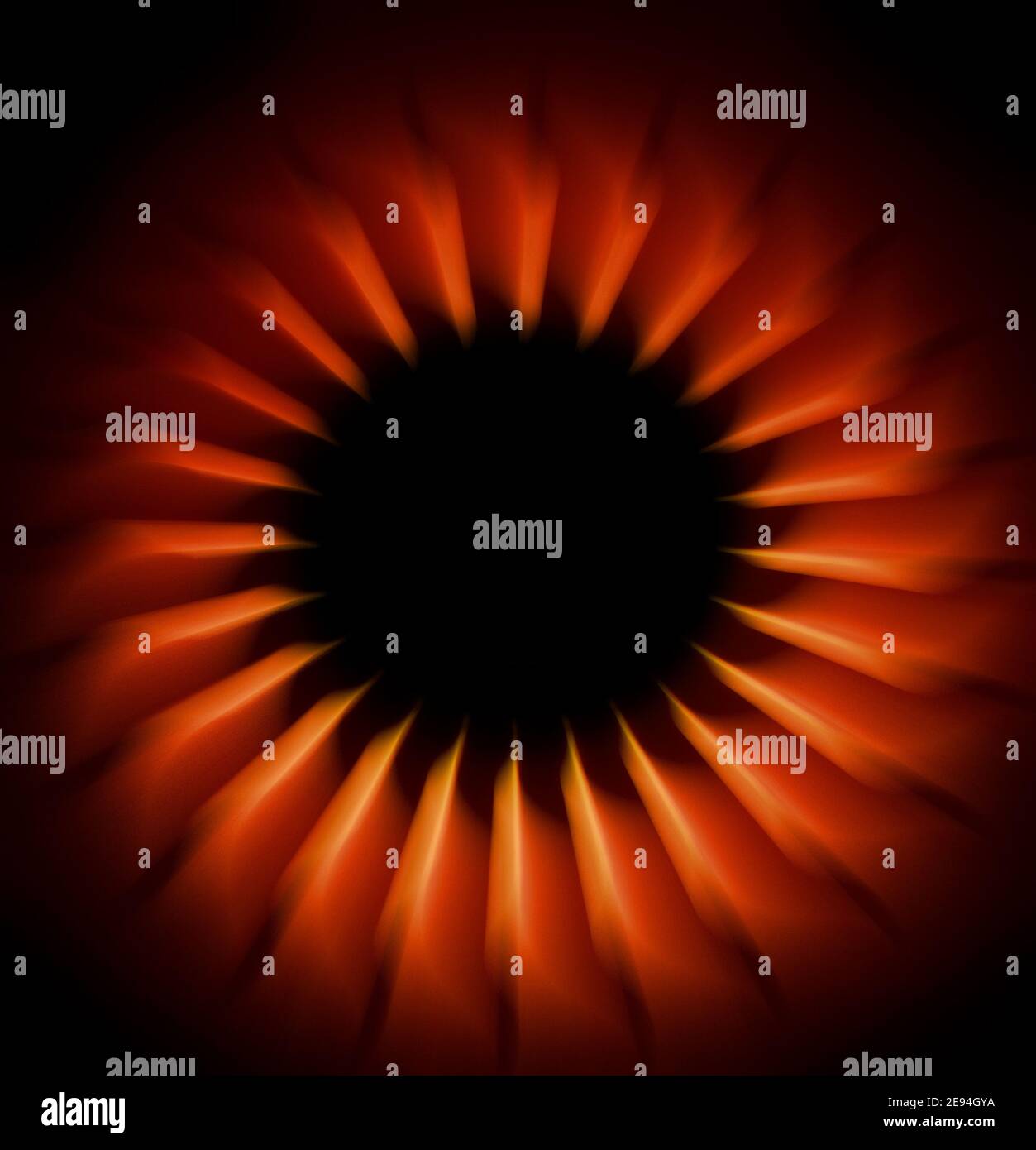 red sun with led light, zoom blur Stock Photo - Alamy