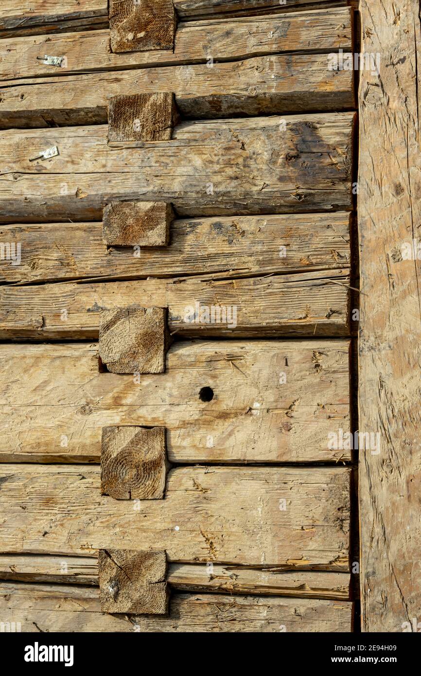 traditional Romanian wooden houses under construction Stock Photo - Alamy