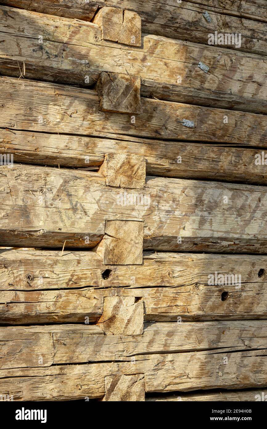 traditional Romanian wooden houses under construction Stock Photo - Alamy