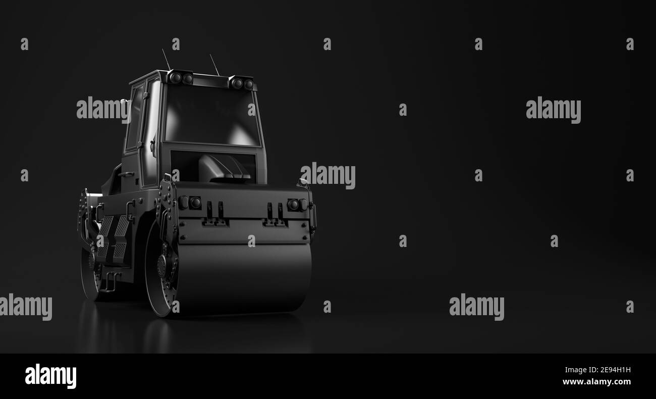 Backhoe Wheel Loader Excavator Bulldozer Modern Black Presentation ...