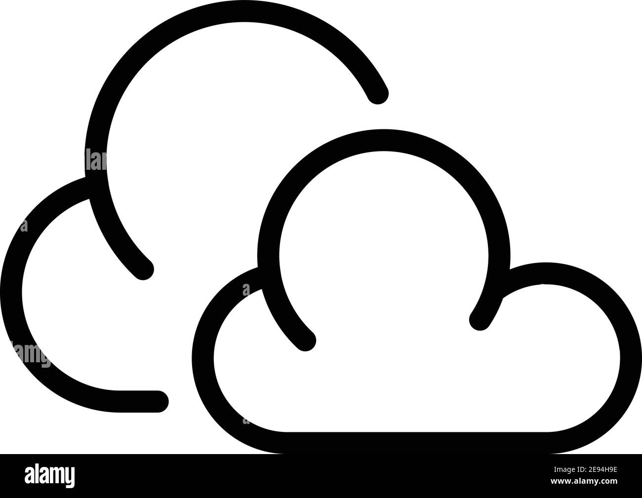 Misty cloud icon. Outline misty cloud vector icon for web design ...