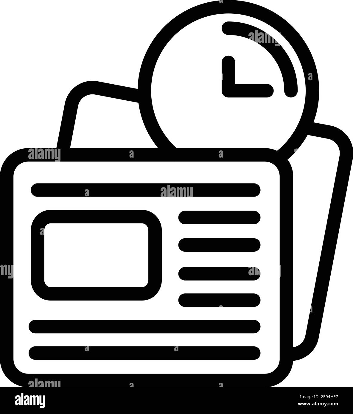 Morning newspaper icon. Outline morning newspaper vector icon for web ...