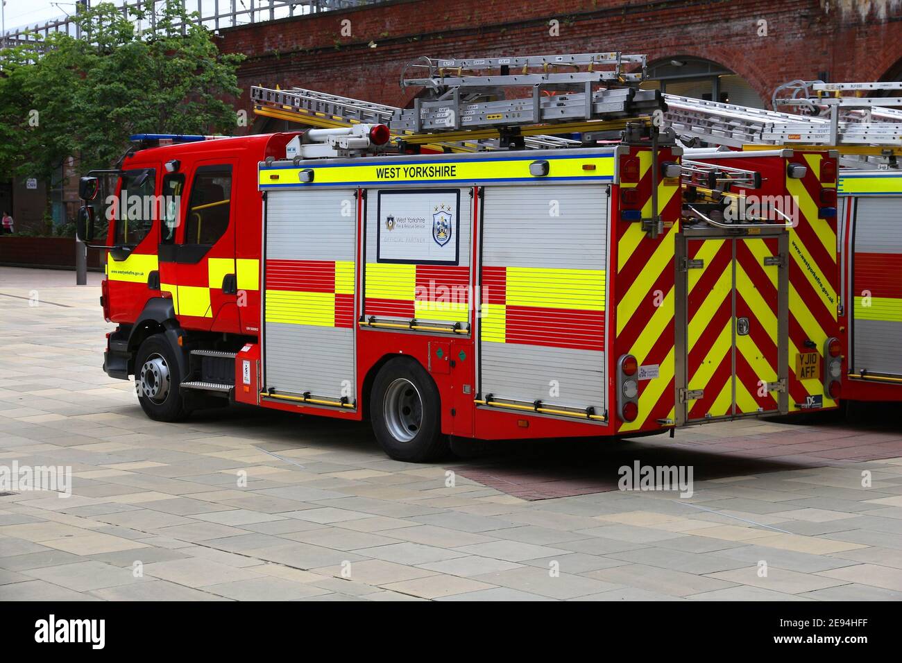 LEEDS, UK - JULY 12, 2016: Volvo truck fire engine Leeds, Yorkshire, UK ...