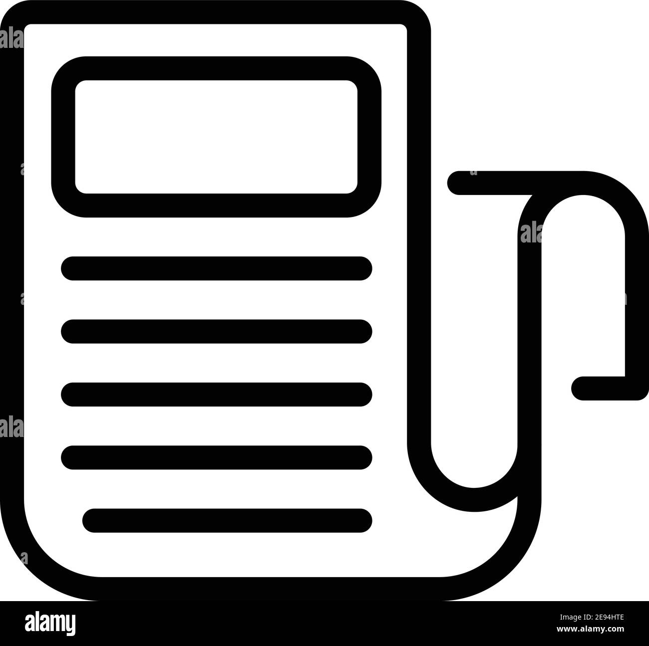 Print newspaper icon. Outline print newspaper vector icon for web ...