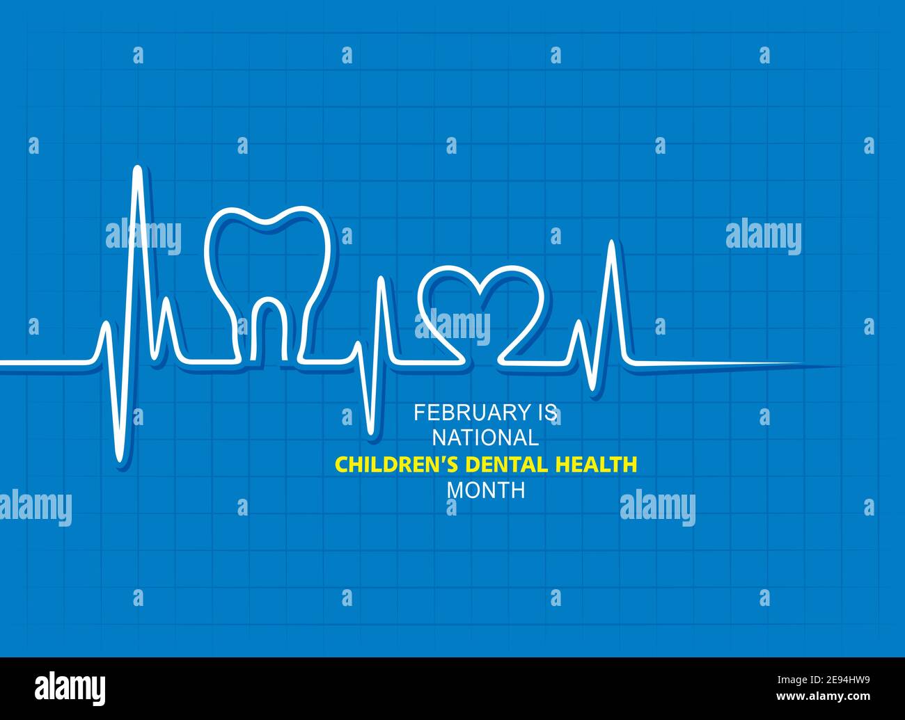 Vector illustration of National Children's Dental Health observed in ...