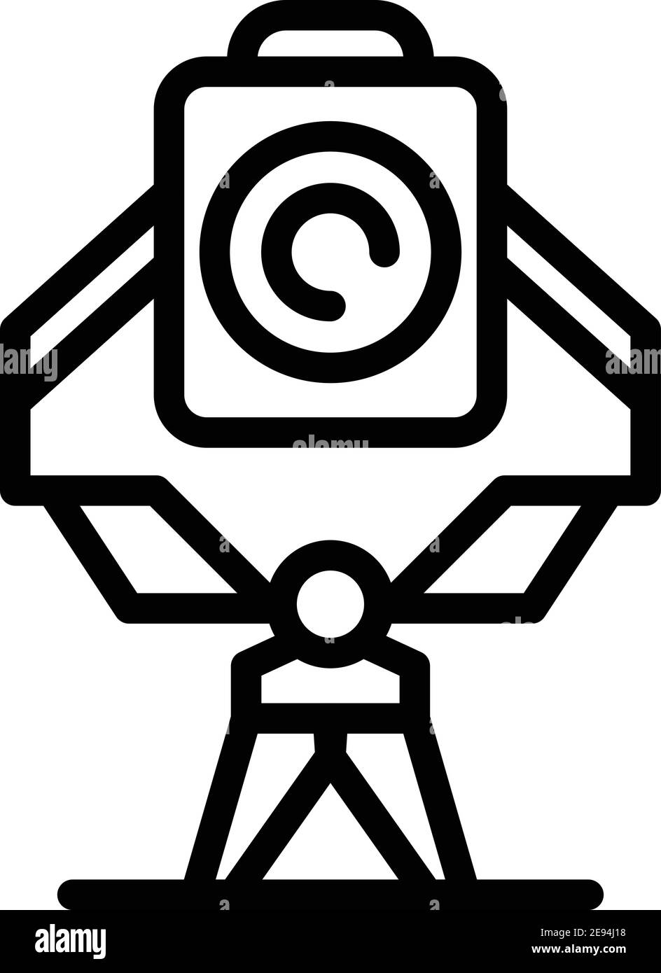 Builder device icon. Outline builder device vector icon for web design ...