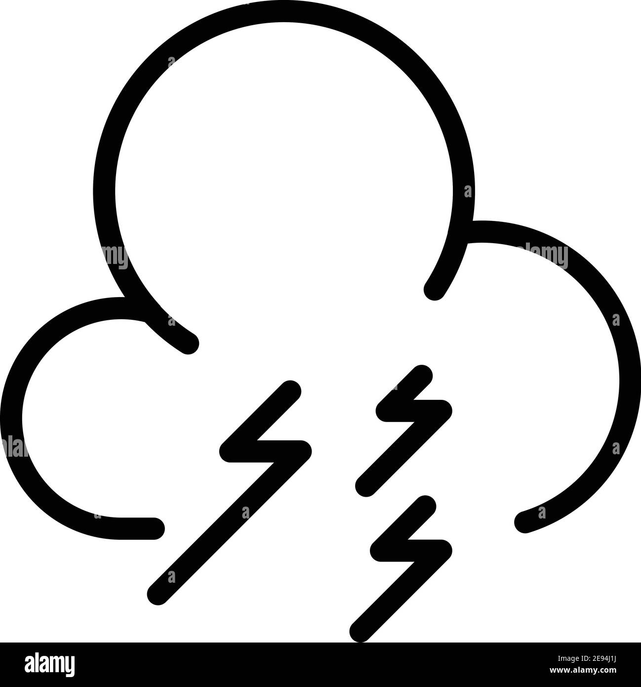 Storm cloud icon. Outline storm cloud vector icon for web design ...