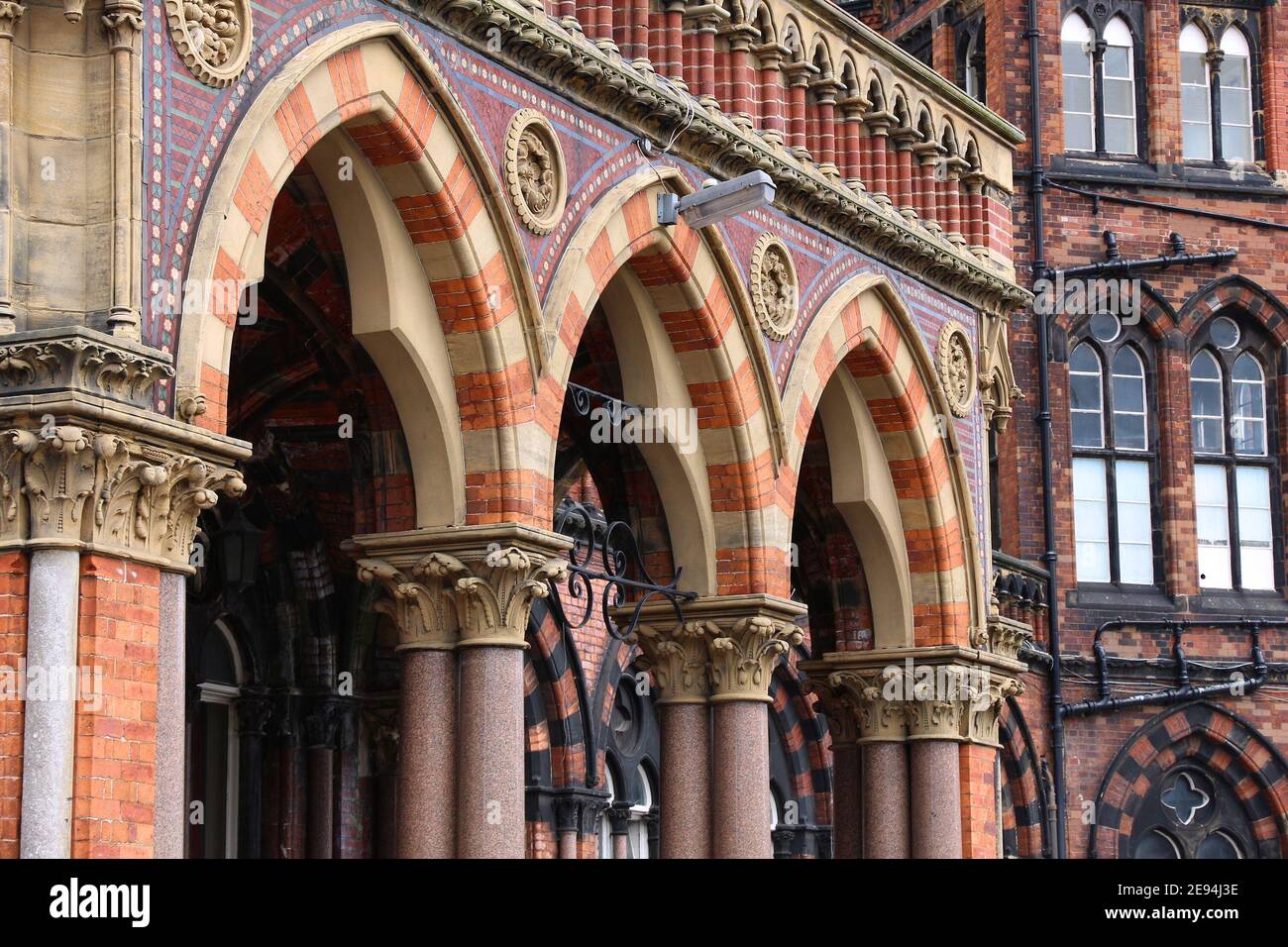 Leeds city, UK. Leeds General Infirmary - old hospital architecture ...