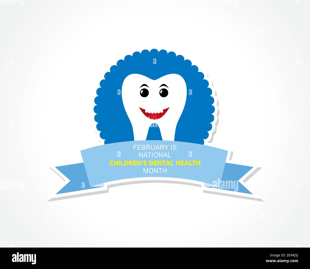 Vector illustration of National Children's Dental Health observed in ...