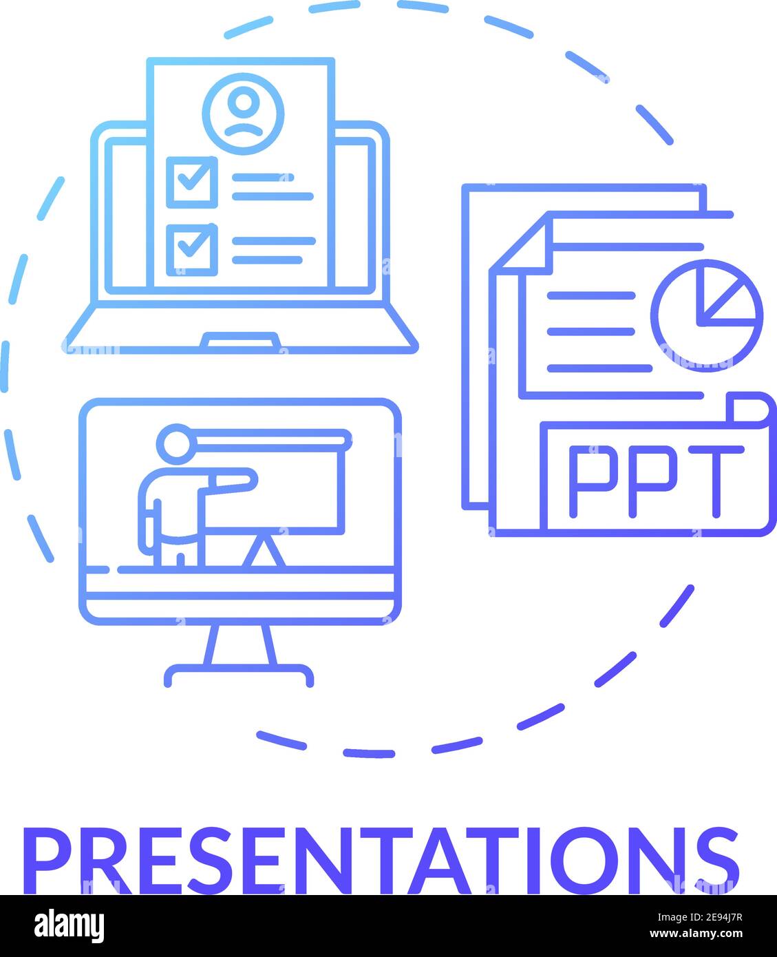 Presentations concept icon Stock Vector Image & Art - Alamy