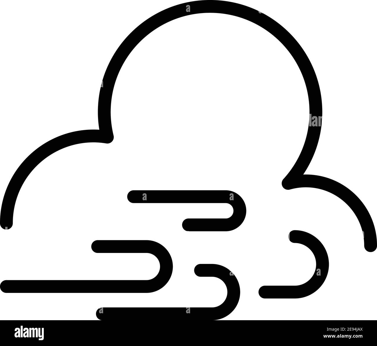 Windy weather icon. Outline windy weather vector icon for web design ...