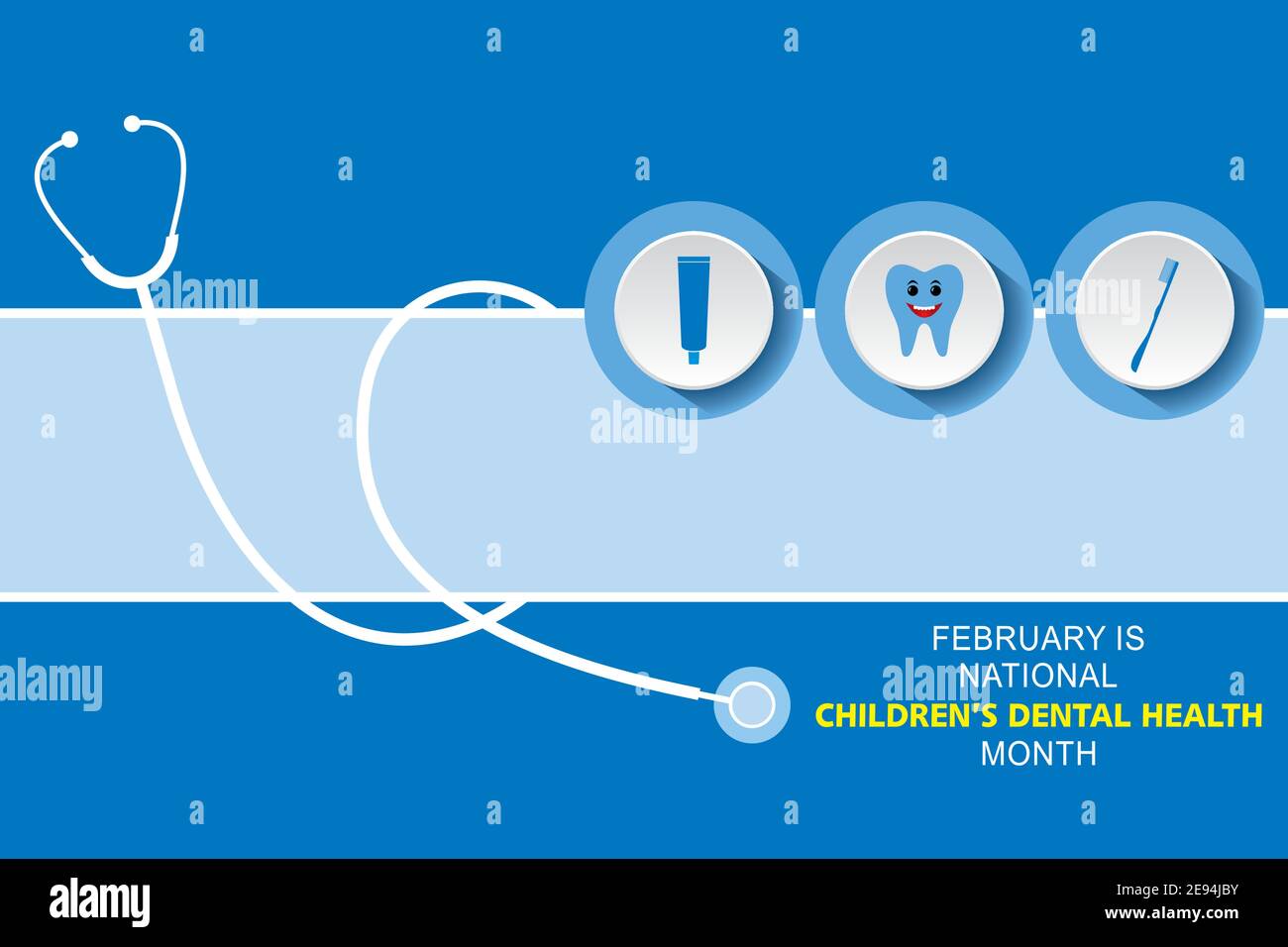 Vector illustration of National Children's Dental Health observed in ...