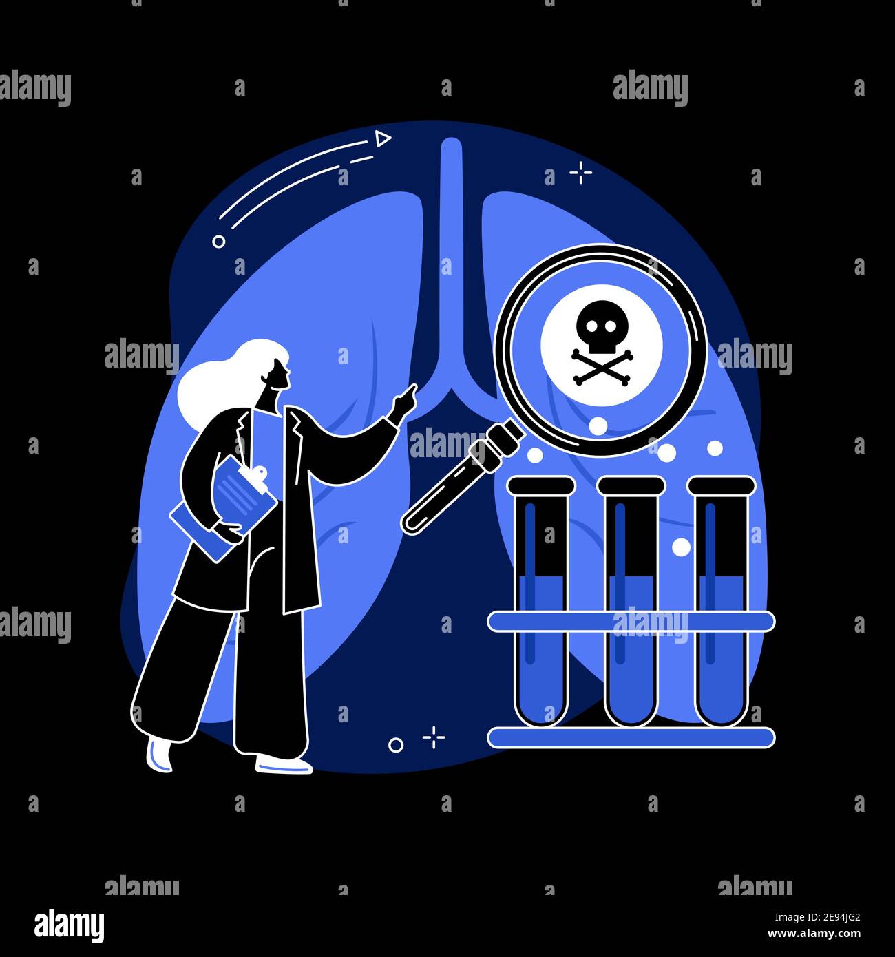 Lower respiratory infections abstract concept vector illustration Stock ...