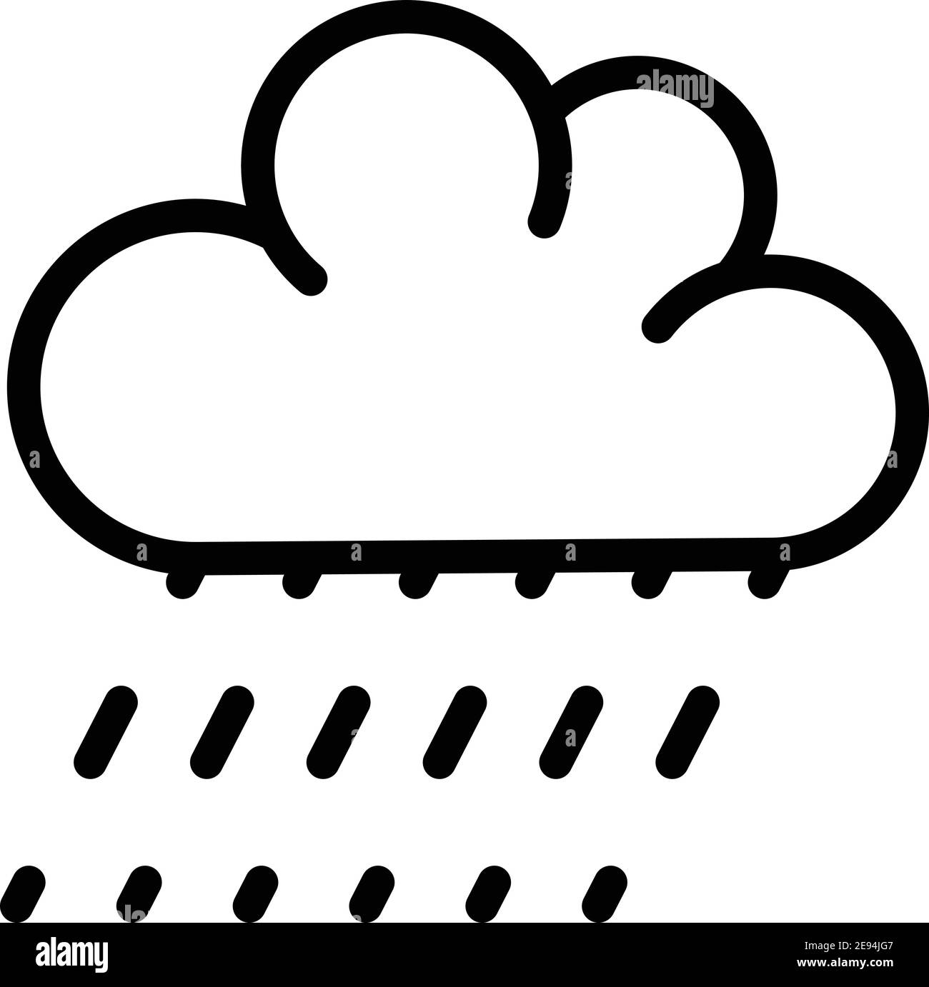 Drizzle weather icon. Outline drizzle weather vector icon for web ...