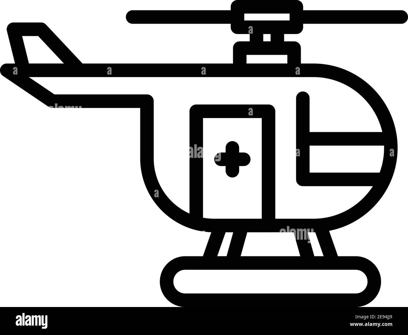 Guard rescue helicopter icon. Outline guard rescue helicopter vector ...