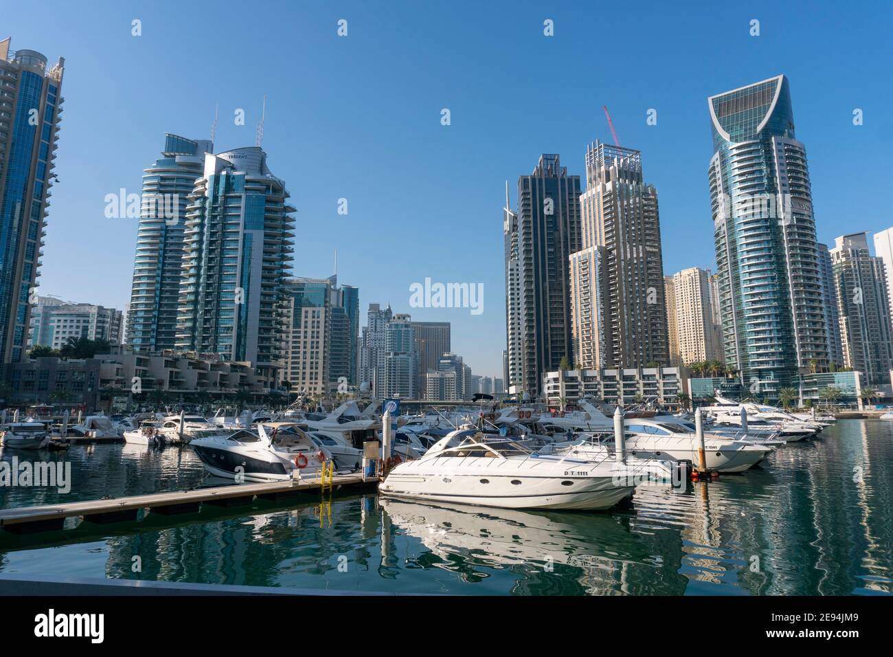DUBAI, UAE - JANUARY 2020: Modern buildings Near the Channel in Dubai ...