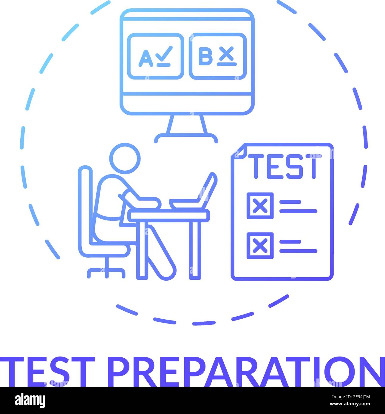 Test preparation concept icon Stock Vector Image & Art - Alamy