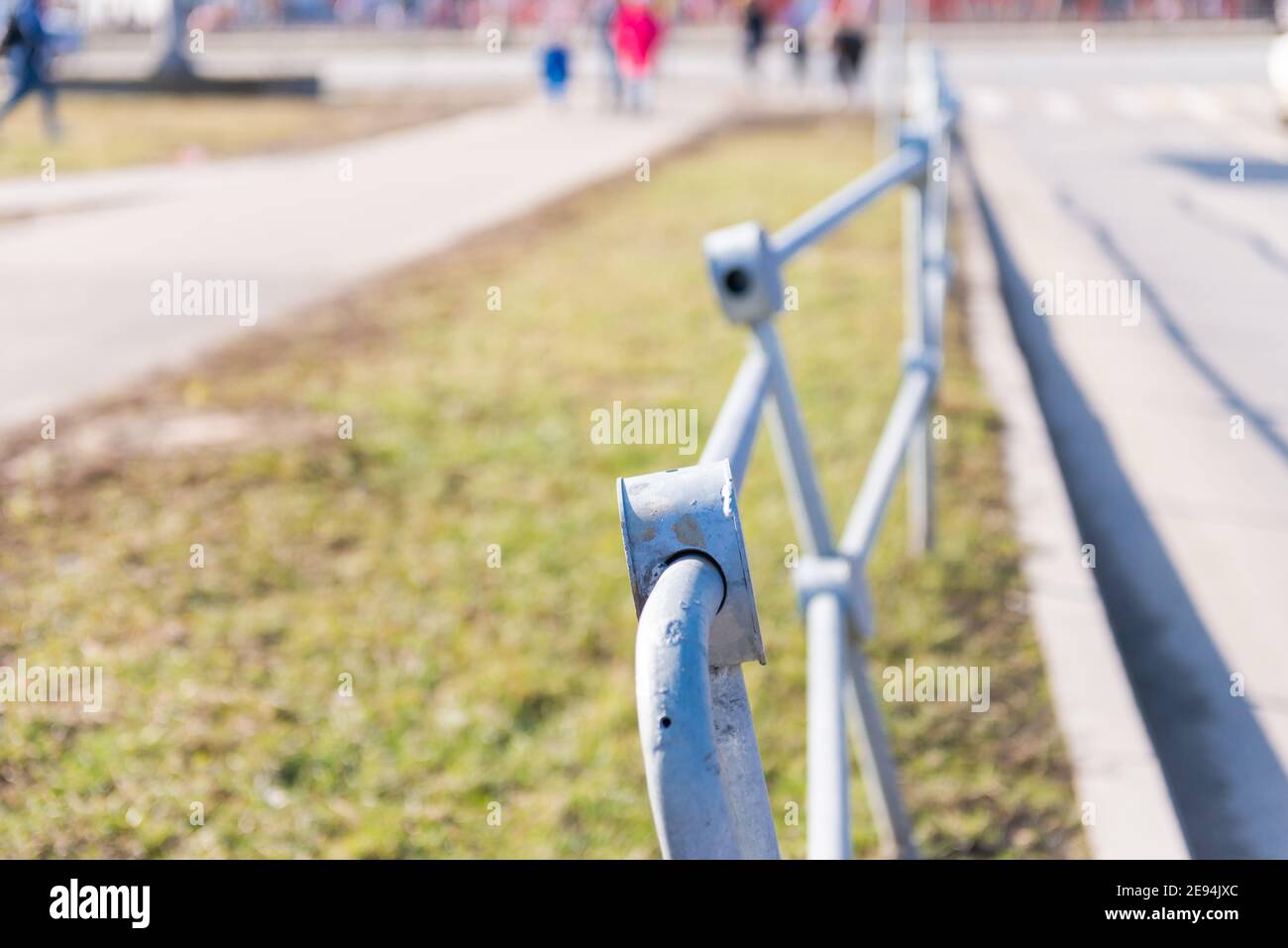 Curved metal security fencing hi-res stock photography and images - Alamy