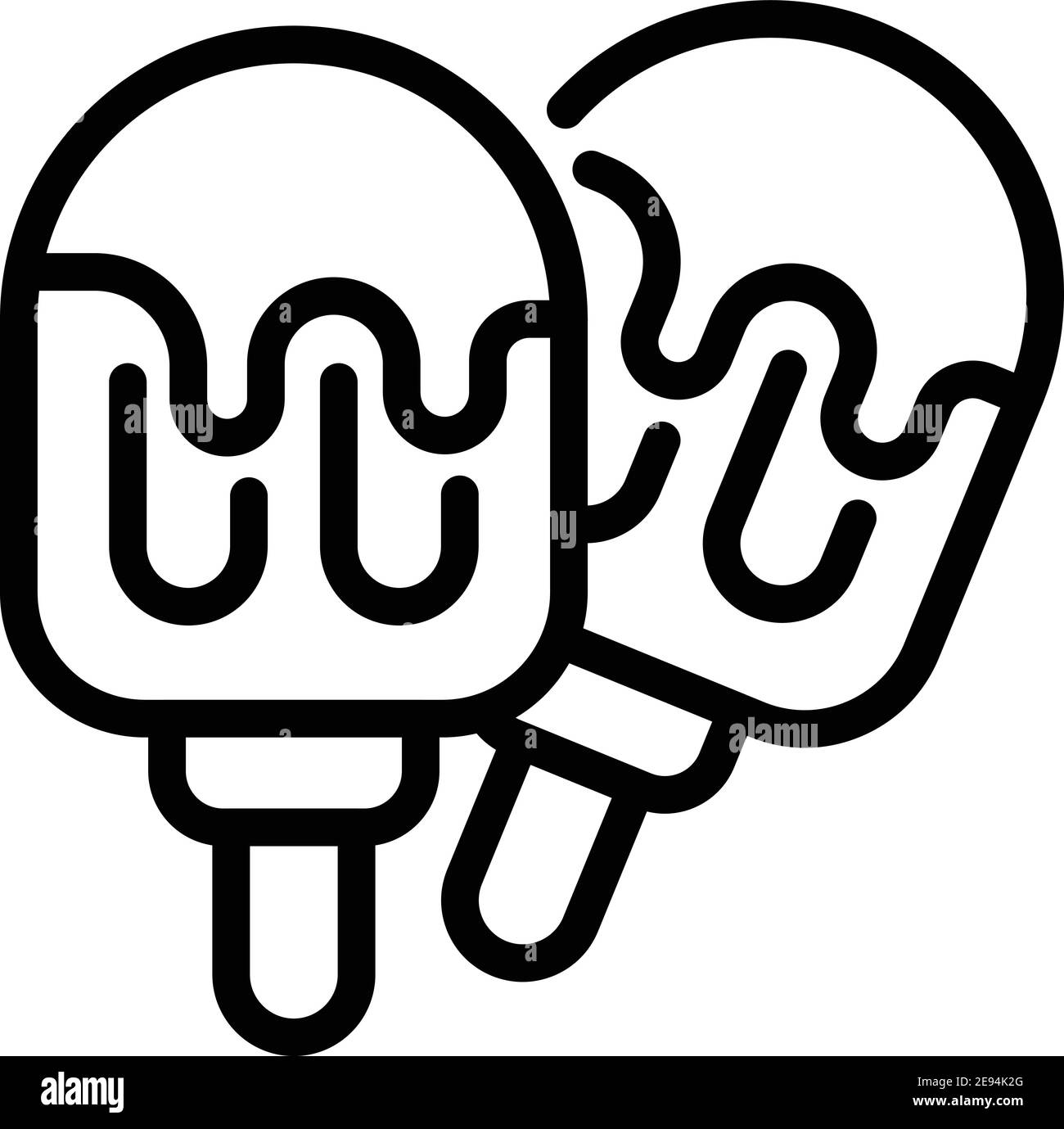 Milk eskimo ice cream icon. Outline milk eskimo ice cream vector icon ...