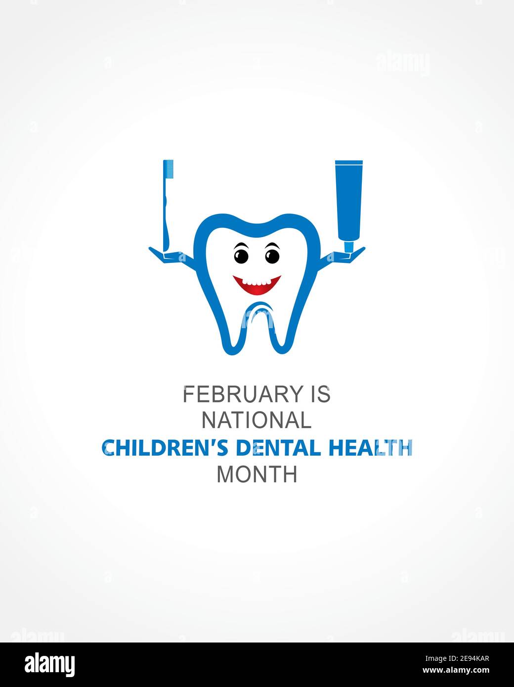 Vector illustration of National Children's Dental Health observed in ...