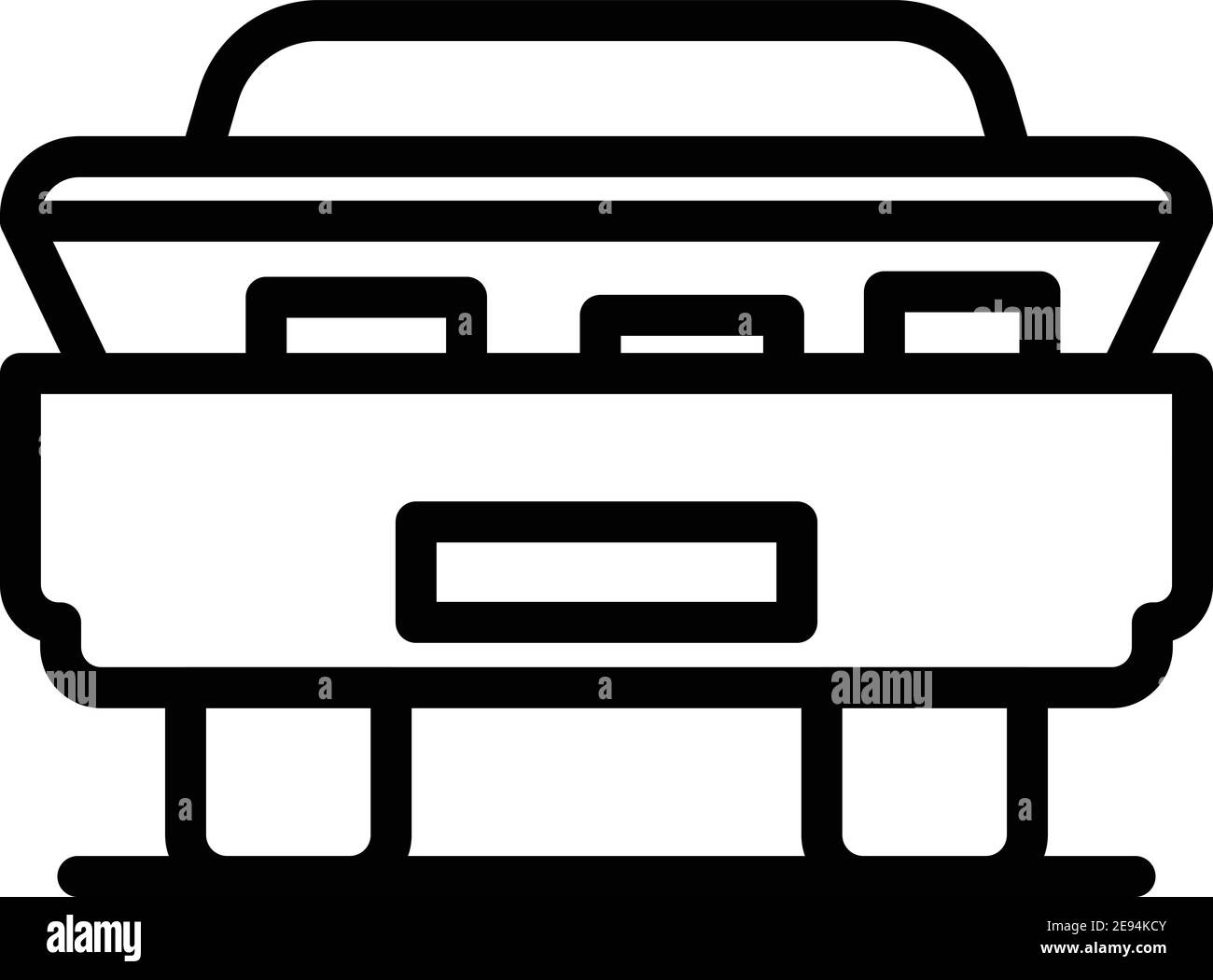 Open vehicle boot icon. Outline open vehicle boot vector icon for web ...