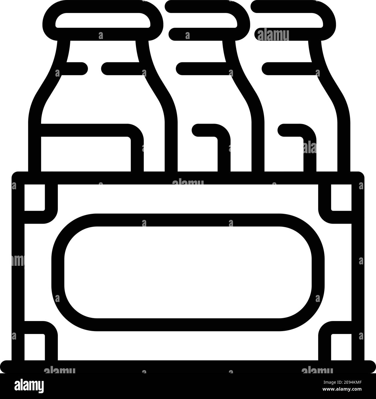 Shop milk box icon. Outline shop milk box vector icon for web design ...
