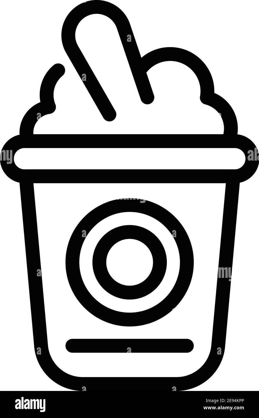 Yogurt nutrition icon. Outline yogurt nutrition vector icon for web ...