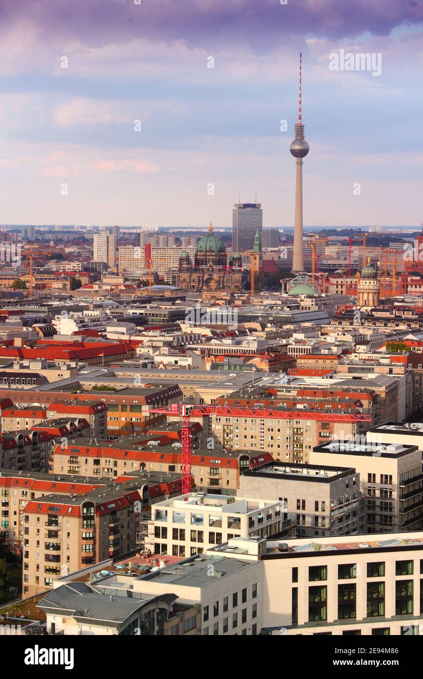 Berlin, Germany. Capital city architecture aerial view with TV Tower ...