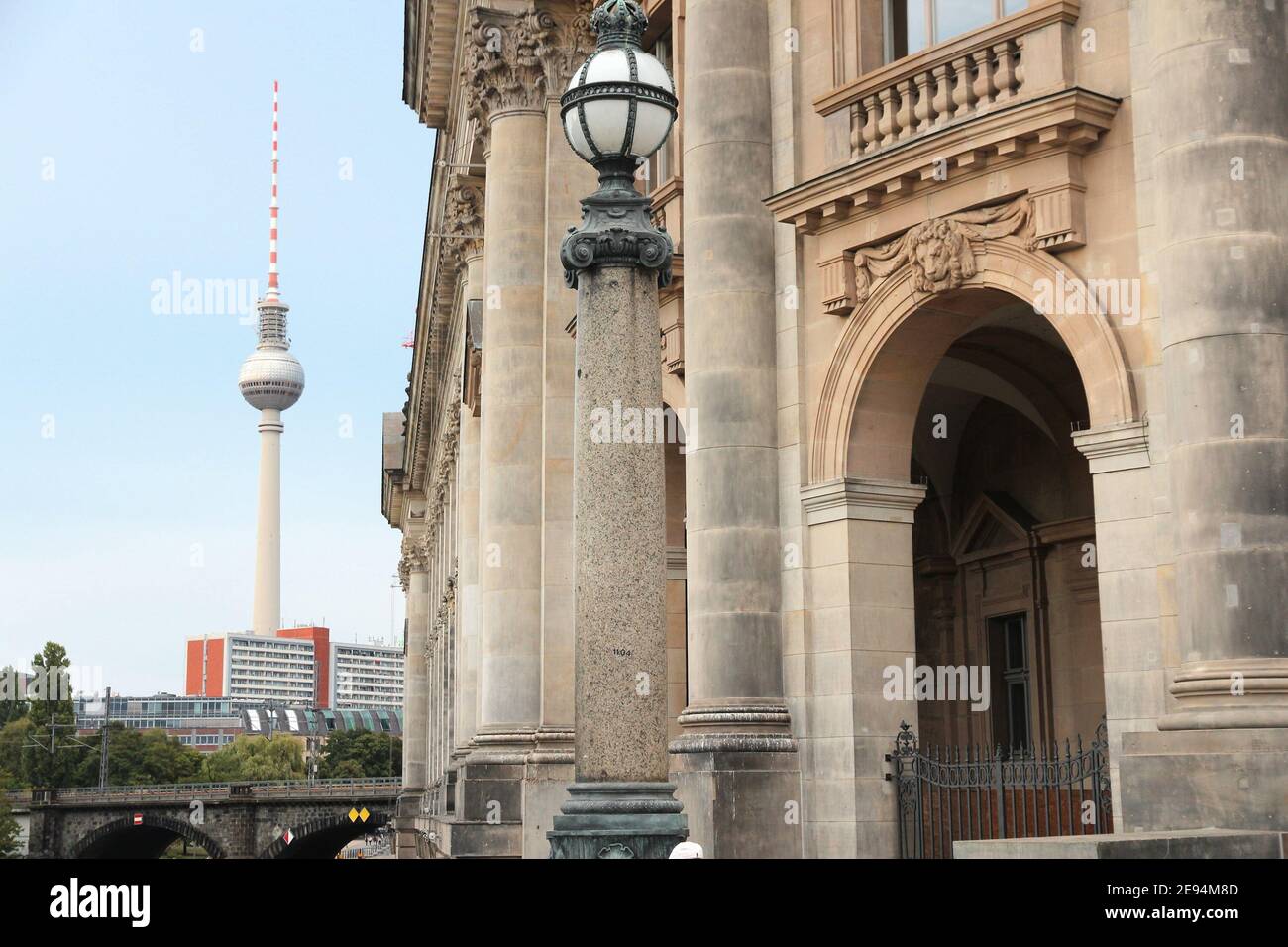 Berlin, Germany. Capital city architecture - TV tower and Bode Museum ...