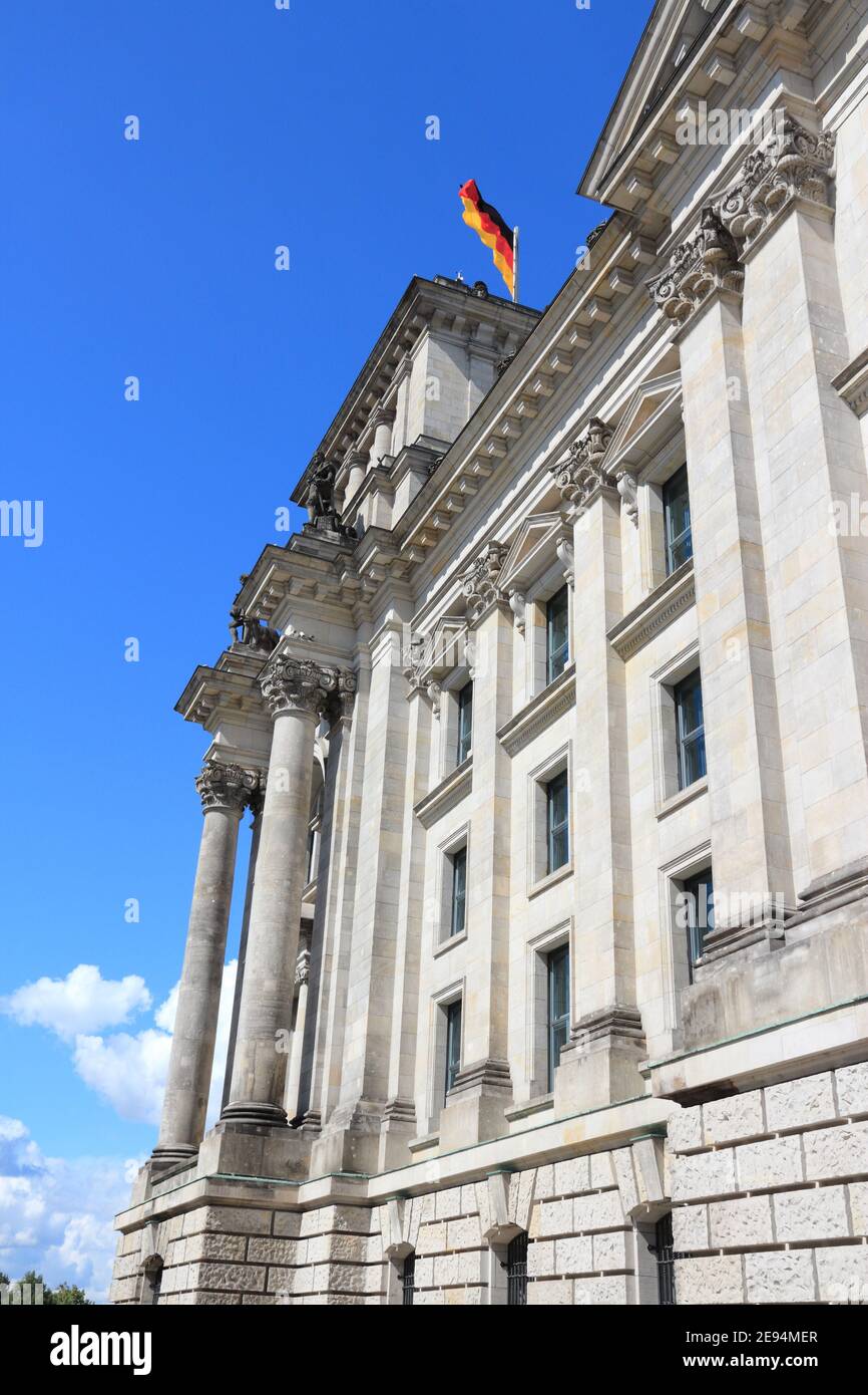 Reichstag building, German parliament house. Berlin, Germany Stock ...