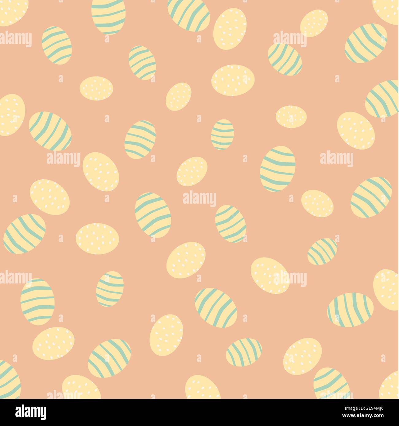 Vector illustration seamless background. Pattern of yellow Easter eggs ...