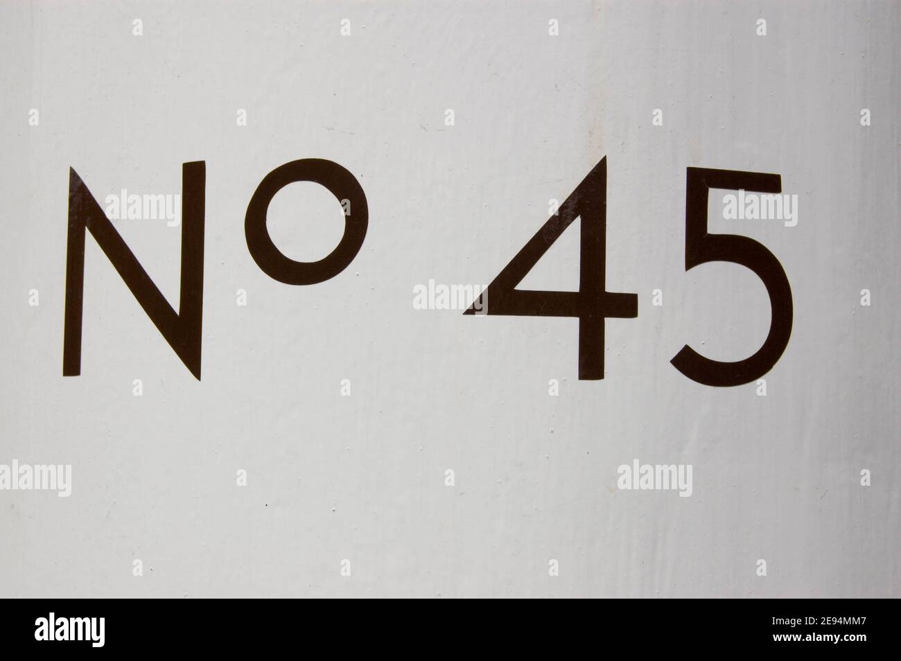 Number 45 sign hi-res stock photography and images - Alamy