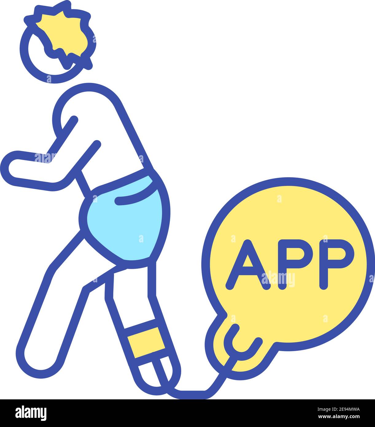 Mobile app addiction RGB color icon Stock Vector Image & Art - Alamy